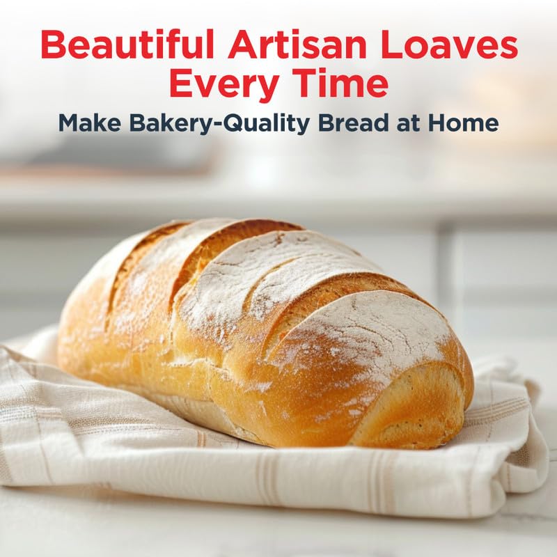 Bread Proofing Basket Set of 2 - Round 9" & Oval 8" Sourdough Bread Baking Supplies w/Linen Liner, Scrapers, Scoring Lame, Whisk, Blades Banneton Proofing Baskets - Sourdough Starter Kit for Beginners