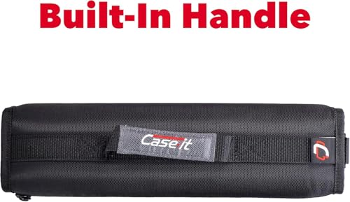 Case-It The Classic Zipper Binder - 2 Inch O-Rings - Multiple Pockets - 350 Sheet Capacity - Comes with Shoulder Strap - Fire Engine Red D-251 (6 Pack)