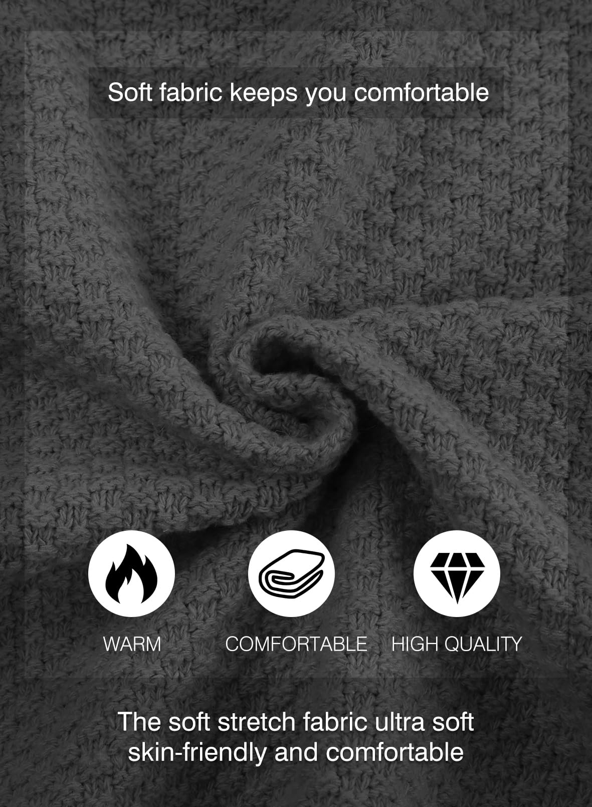 JMIERR Mens Cardigan Sweater Fall Casual Long Sleeve Shawl Collar Button-Up Cable Knit Sweaters with Pockets for Men,US 40(M),Dark Grey