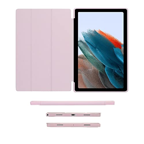 CLARKCAS Case for Samsung Galaxy Tab A8 10.5 Inch 2022 Release Model SM-X200 X205 X207,Slim Cover with Trifold Stand and Soft TPU Back for Samsung Galaxy Tab A8 (Pink)