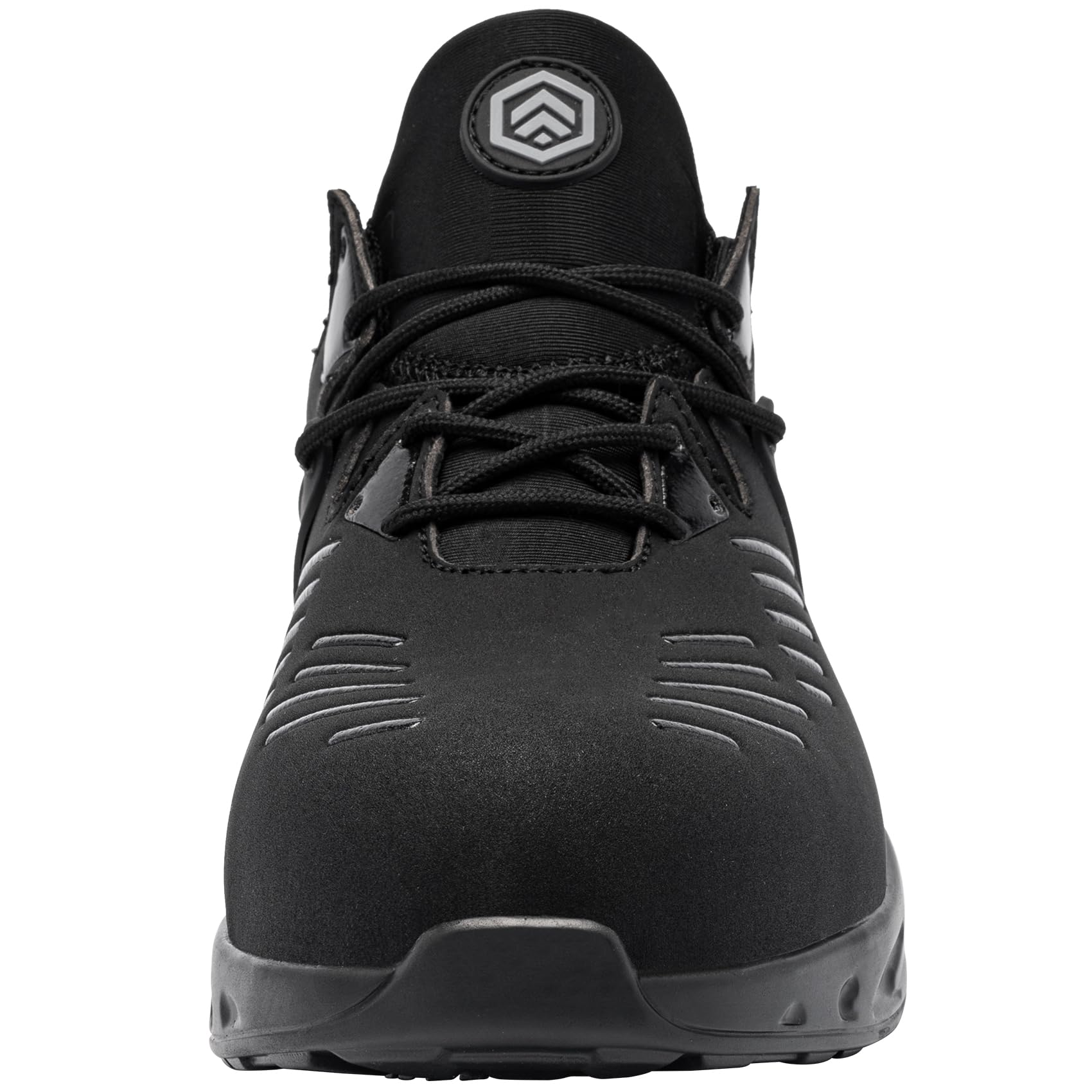 LARNMERN Steel Toe Shoes for Men Waterproof Slip Resistant Work Sneakers Athletic Durable Lightweight Comfortable Water Resistant Indestructible Construction Tennis Air Cushion(10 Men, Black)