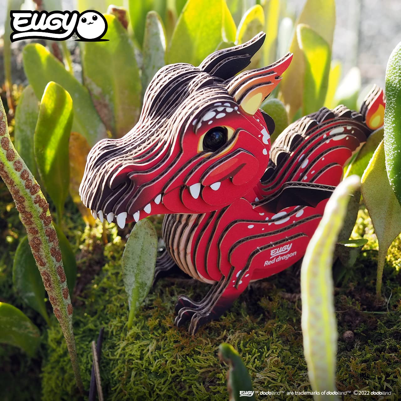 Eugy Red Dragon 3D Puzzle, 24 Piece Eco-Friendly Educational Toy Puzzles for Boys, Girls & Kids Ages 6+