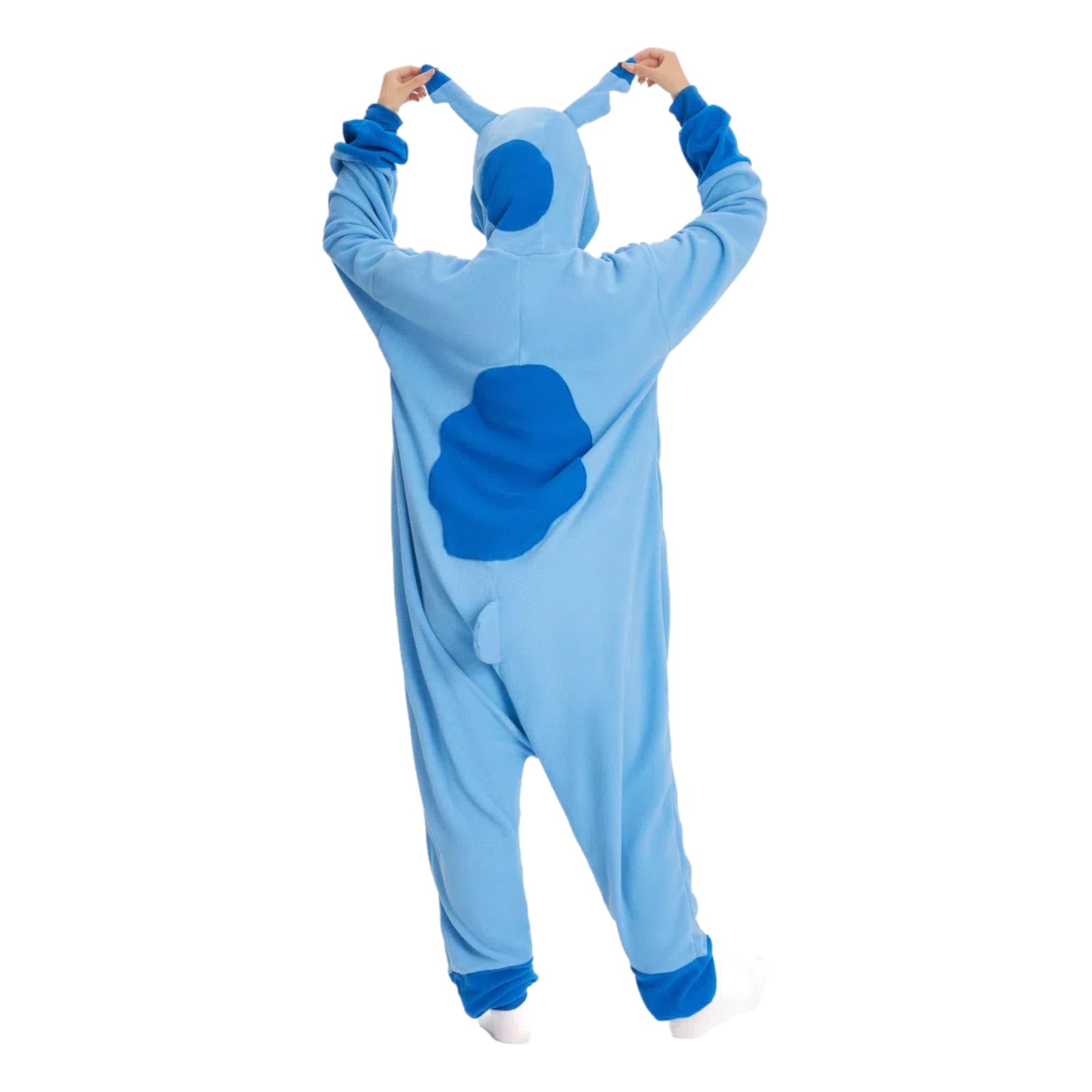 LandRosy Animal Adults Unisex Onesie Halloween Plush Costumes Sleeping Pajamas(BlueStitch- S)