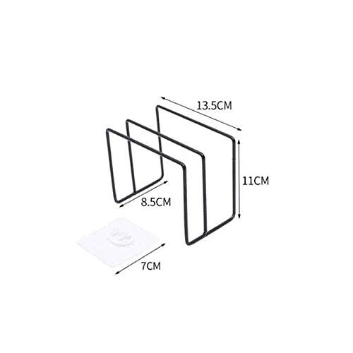 XJJZS Pot Lid Holder Iron Cutting Board Holder Stand Kitchen Organizer Rack Hanging Board Shelf Pan Lid Cover Storage Rack (Color : Black)