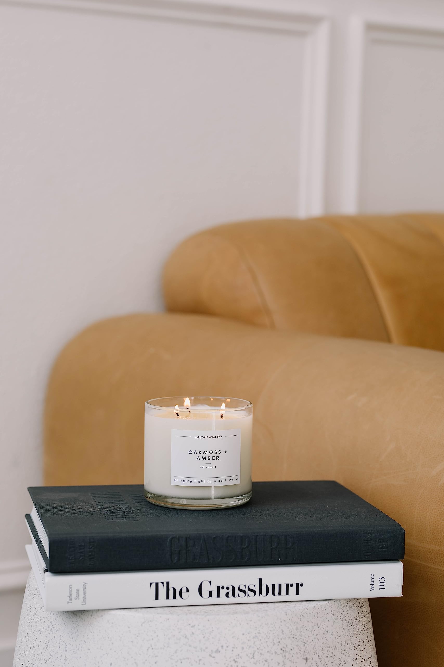 Calyan Wax Co. 3 Wick Candle, Home + Holiday Scented Candle, 43 Hour Burn Time, 3 Wick Soy Candles, Non Toxic & Vegan Soy Wax, Glass Jar Scented Candles, 14.9oz