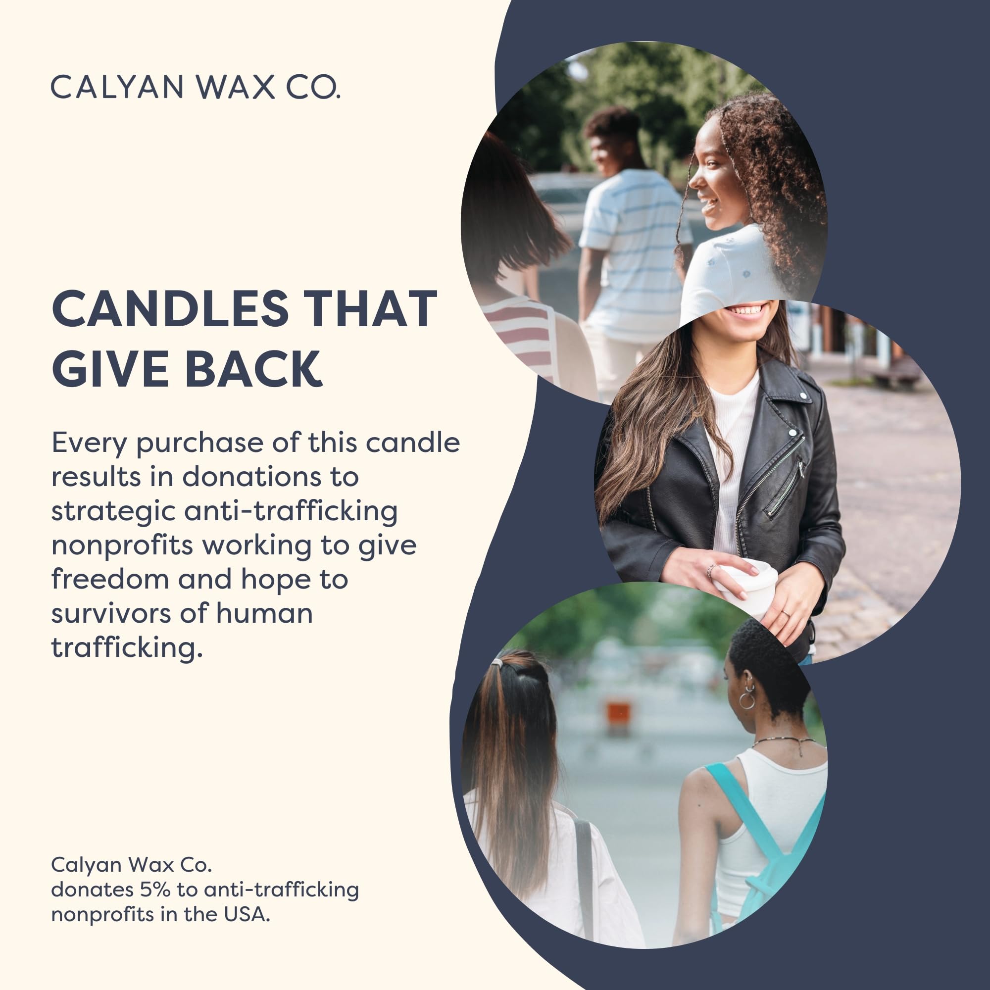 Calyan Wax Co. 3 Wick Candle, Home + Holiday Scented Candle, 43 Hour Burn Time, 3 Wick Soy Candles, Non Toxic & Vegan Soy Wax, Glass Jar Scented Candles, 14.9oz