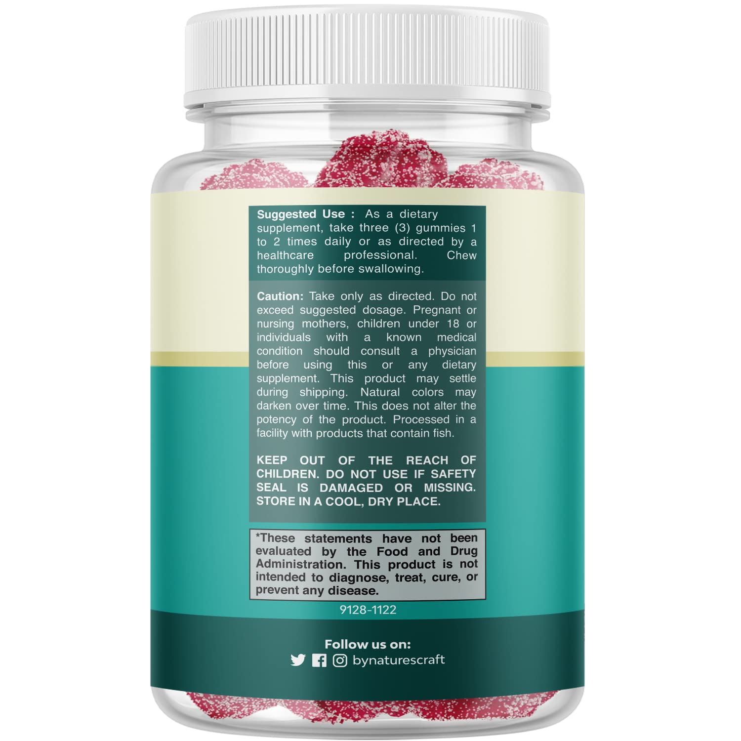 Extra Strength Calm Magnesium Gummies for Adults - Relaxing Magnesium Citrate Gummies with Elemental Mag - Sleep Aid Soft Chews Raspberry Flavored - Body & Mind Relaxation - 90 Count