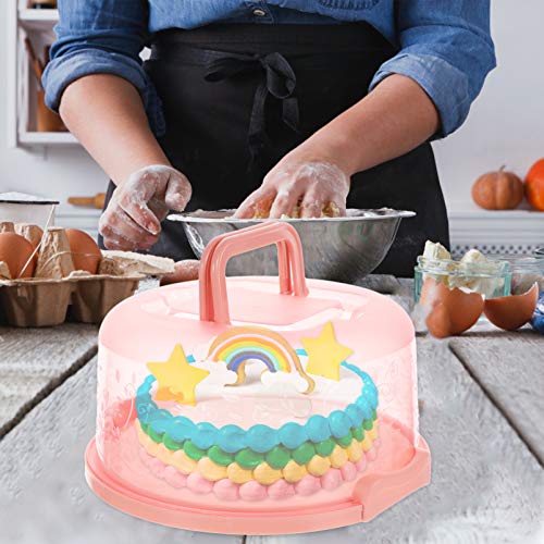 Operitacx Birthday Cake Carrier Locking Cake Container Cake Stand Portable Cheesecake Carrier Pastry Tray Macaron Bread Box Cake Storage Holder Keeper for Dessert Cake