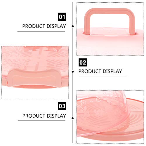 Operitacx Birthday Cake Carrier Locking Cake Container Cake Stand Portable Cheesecake Carrier Pastry Tray Macaron Bread Box Cake Storage Holder Keeper for Dessert Cake