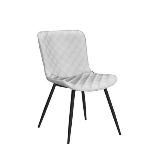 Kidol & Shellder Upholstered Dining Chairs Set of 2 Kitchen Dining Room Chairs Mid Century Modern Kitchen Chairs Dining Table Chairs Faux Leather Side Chair for Waiting Living Room Bedroom(Gray)