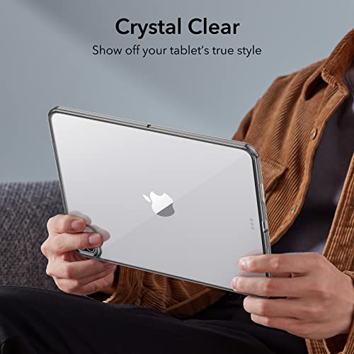 ESR for iPad Pro 12.9 Case, 12.9 inch iPad Pro case (2022/2021, 6th/5th Generation), Thin and Lightweight, Yellowing Resistant, Hard Back, Supports Pencil 2, Classic Series, Clear Black
