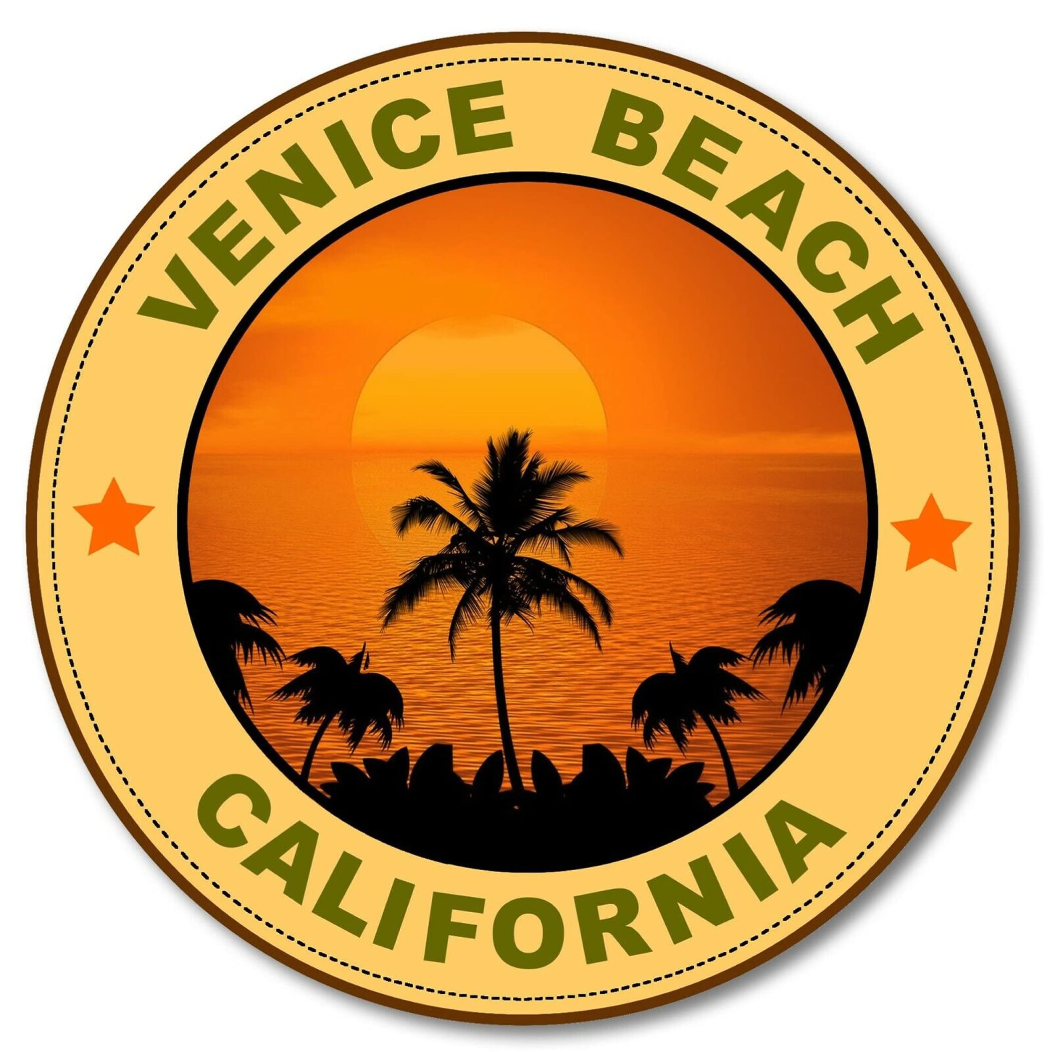 Venice Beach California Southern Cali SoCal Surfing Surf Vinyl Decal Sticker 4"