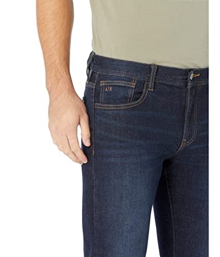Armani Exchange Slim Fit Five-Pocket Jeans Indigo Denim 34 34