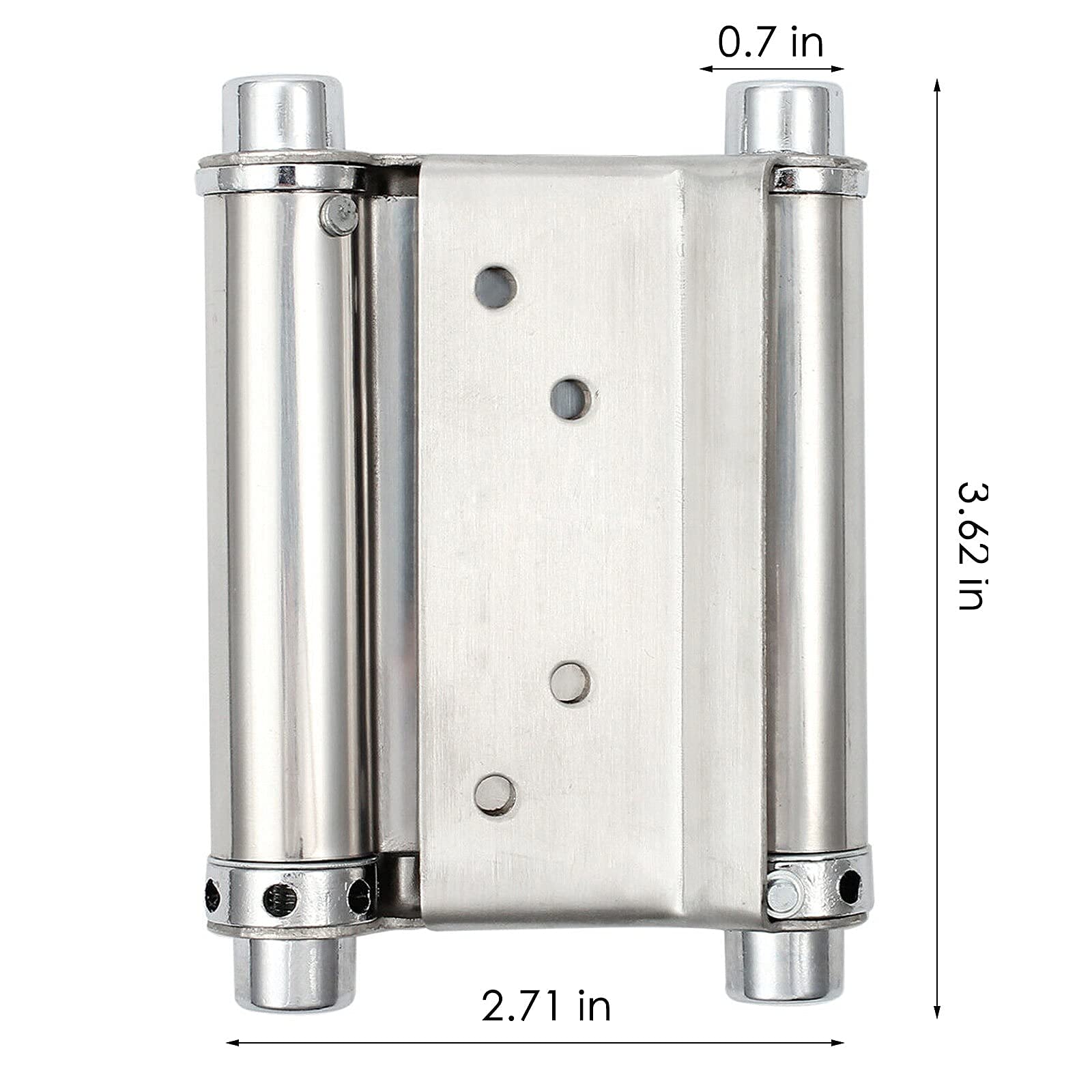 Kitchen Doors Cabinet Hinges,Cupboard Door Clip-on,Durable 4pcs 3Inch Double Action Hinges Swing Spring Hinge Stainless Steel Gate Spring Hinge Door Furniture Cabinet Drawer Hardware Tool for Doors
