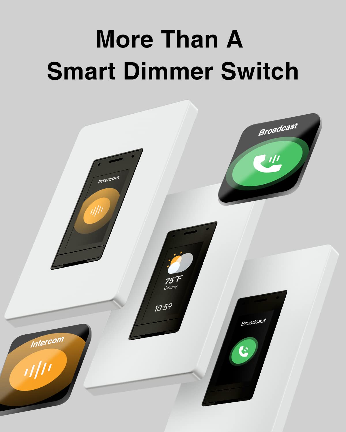 Smart Dimmer Switch with Touchscreen, ORVIBO Matter-Certified Single Pole Wi-Fi Dimmable Light Switches, Works with Alexa & Google Home, Neutral Wire Required (Dimmer)