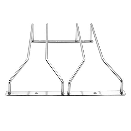 Dianoo 2 Rows 27cm Wine Glass Racks, Stemware Racks, Stainless Steel Bar Home Cup Glass Holder, Wine Glass Rack Hanger, Under Cabinet Wine Glass Stemware Rack Holder, 2 Rows