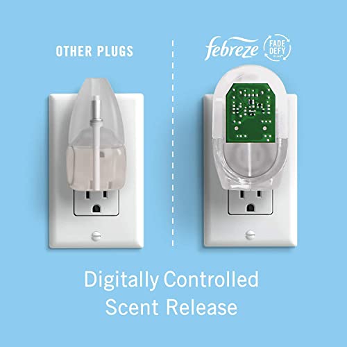 Febreze Odor-Fighting Fade Defy PLUG Air Freshener Refill, Linen & Sky, (3) .87 fl. oz. Oil Refills