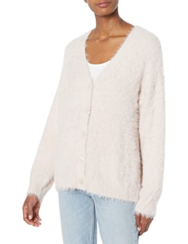 VELVET BY GRAHAM & SPENCER Women's Barb Feather Yarn Cardigan Sweate, Blush, X-Small