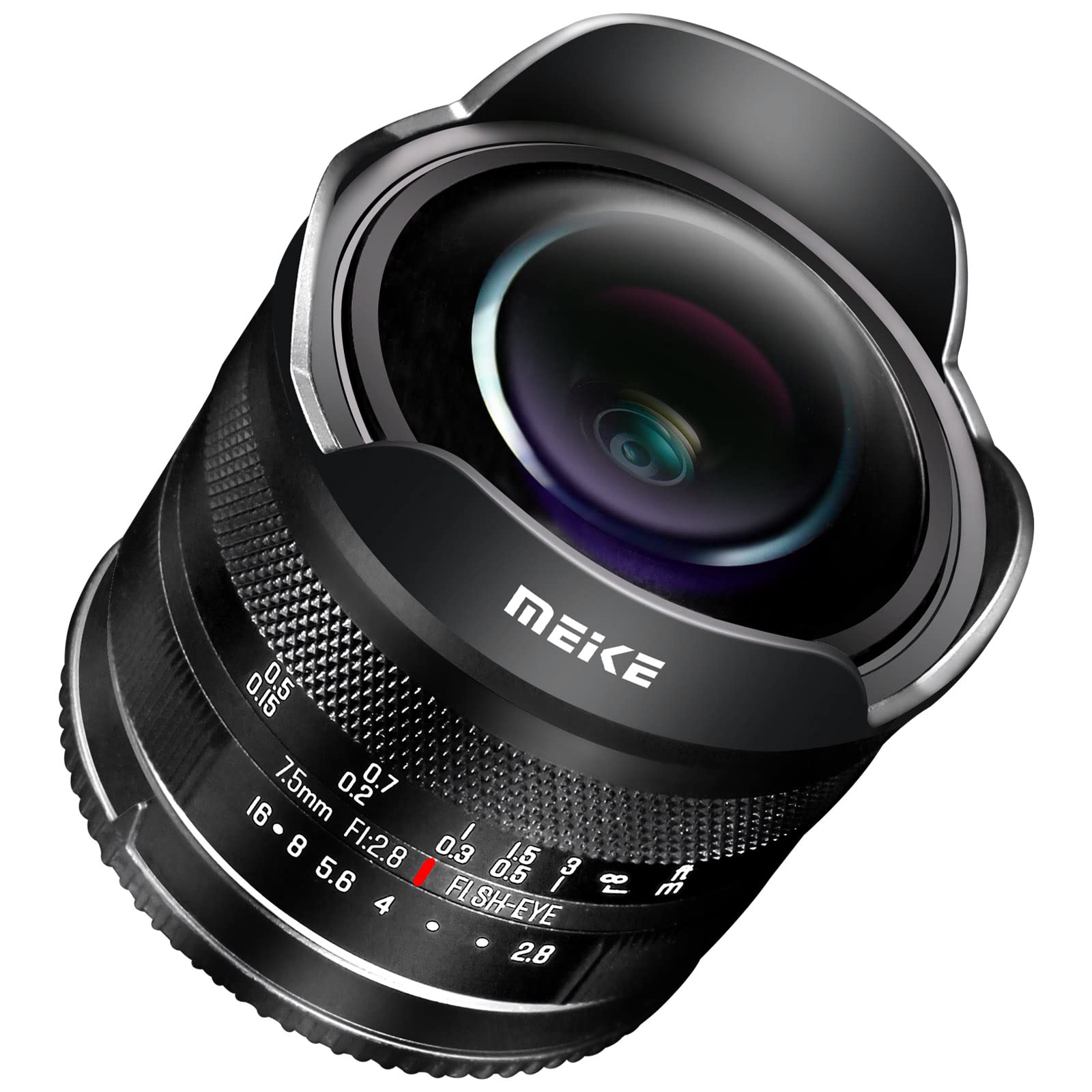 Meike 7.5mm F2.8 Large Aperture Ultra Wide Circular fisheye Lens Manual Focus Lens Compatible with Compatible with Panasonic Lumix Olypums M43 Mount Mirrorless Cameras GH4 GH5 GH6