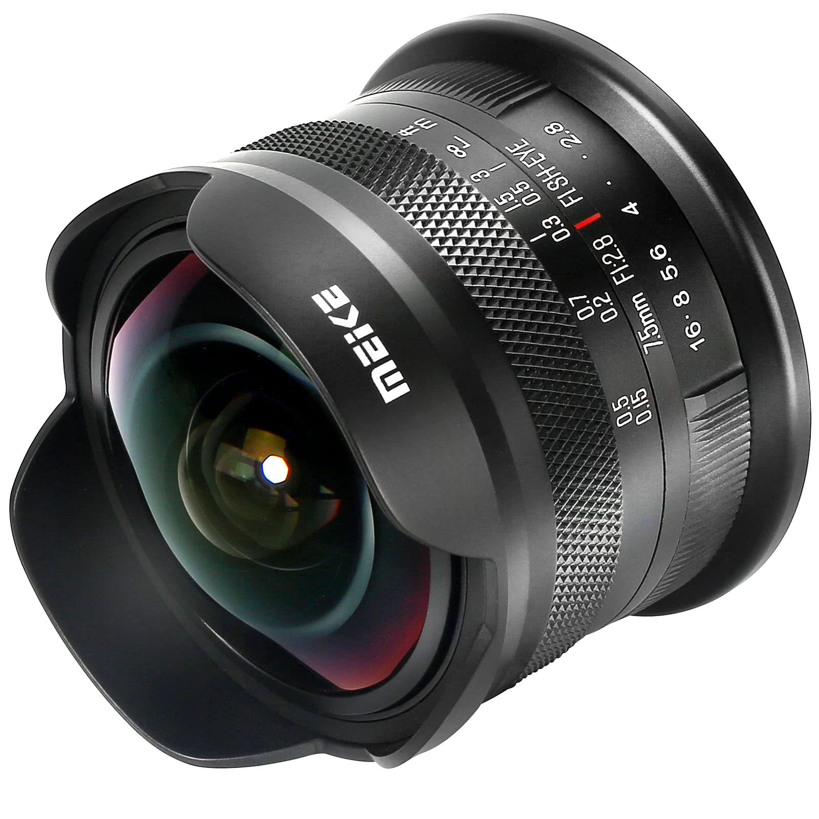 Meike 7.5mm F2.8 Large Aperture Ultra Wide Circular fisheye Lens Manual Focus Lens Compatible with Compatible with Panasonic Lumix Olypums M43 Mount Mirrorless Cameras GH4 GH5 GH6