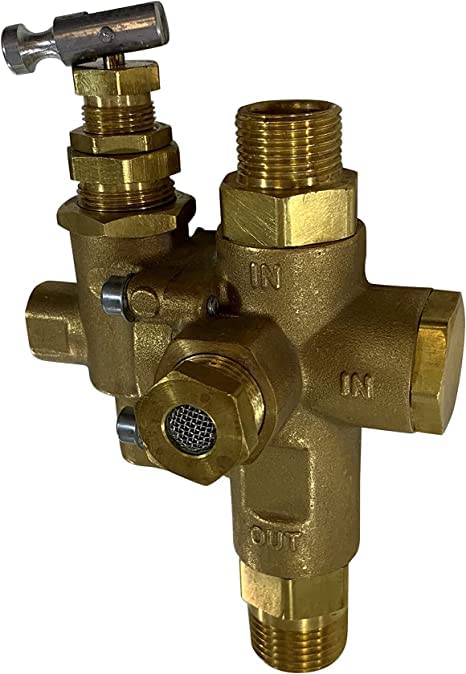 1/2" Compression Top Inlet for Copper Tubing, Combo Unloader Pilot Check Valve with Throttle Control Cable for 6.5HP Max Gas air Compressors (095-125 PSI, 36" Throttle Control Cable & Unloader Valve)