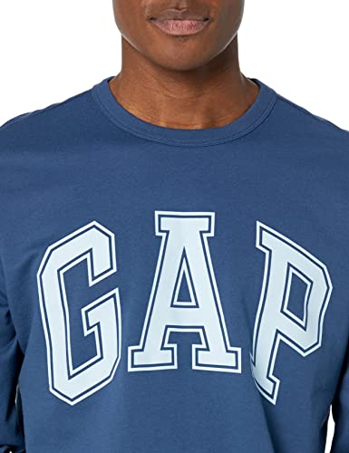 GAP Mens Logo Crew Neck Hoodie BLUE SHADE L