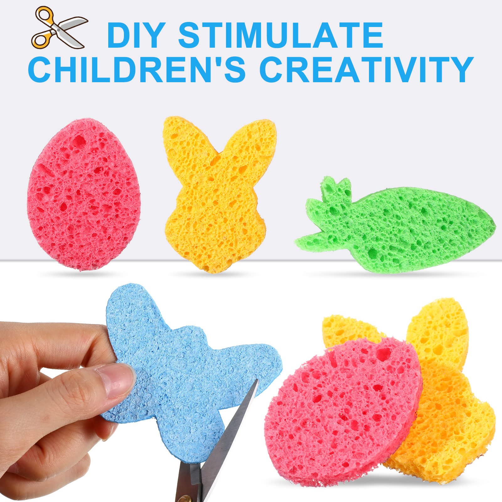Zhengmy 100 Pieces Kitchen Sponge Bulk Natural Sponges for Dishes Compressed Wood Pulp Sponges Cleaning Sponge Without Scratching for Kitchen Bathroom, 3.9 x 2.4 x 0.12 Inch