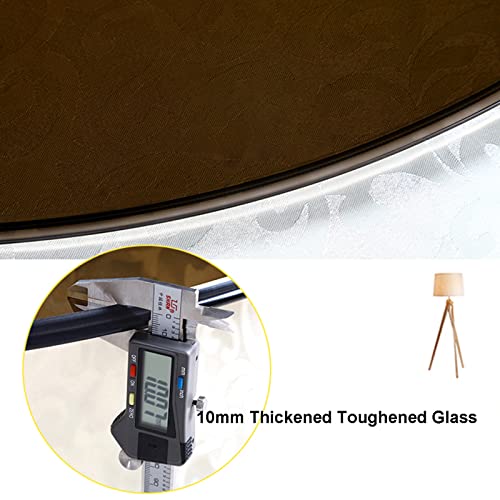 WYFFF 30 Inch Glass Lazy Susan Turntable for Dining Table, Round Tabletop Rotating Serving Tray, for Birthday Parties Family Dinners and Banquets