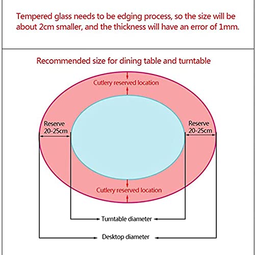 WYFFF 30 Inch Glass Lazy Susan Turntable for Dining Table, Round Tabletop Rotating Serving Tray, for Birthday Parties Family Dinners and Banquets