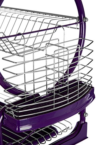 Premier Housewares 2-Tier Dish Drainer - Purple