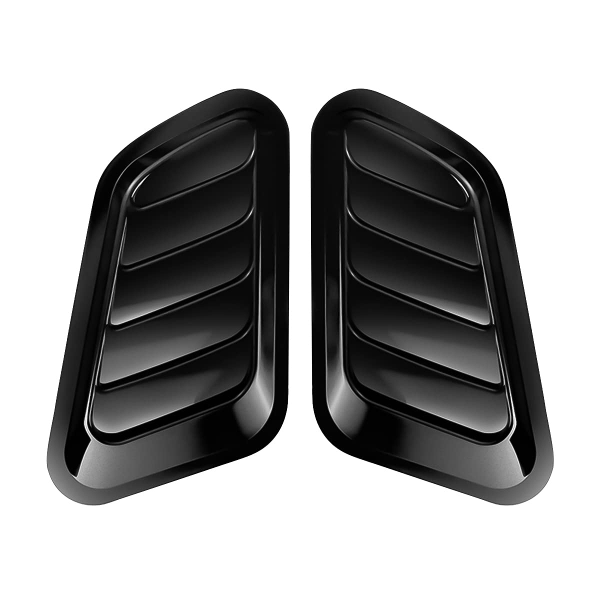2PCS Universal Hood Air Vents for Car Hood Scoop, Bonnet Vent Hood Air Intake Trim Cover (Black)