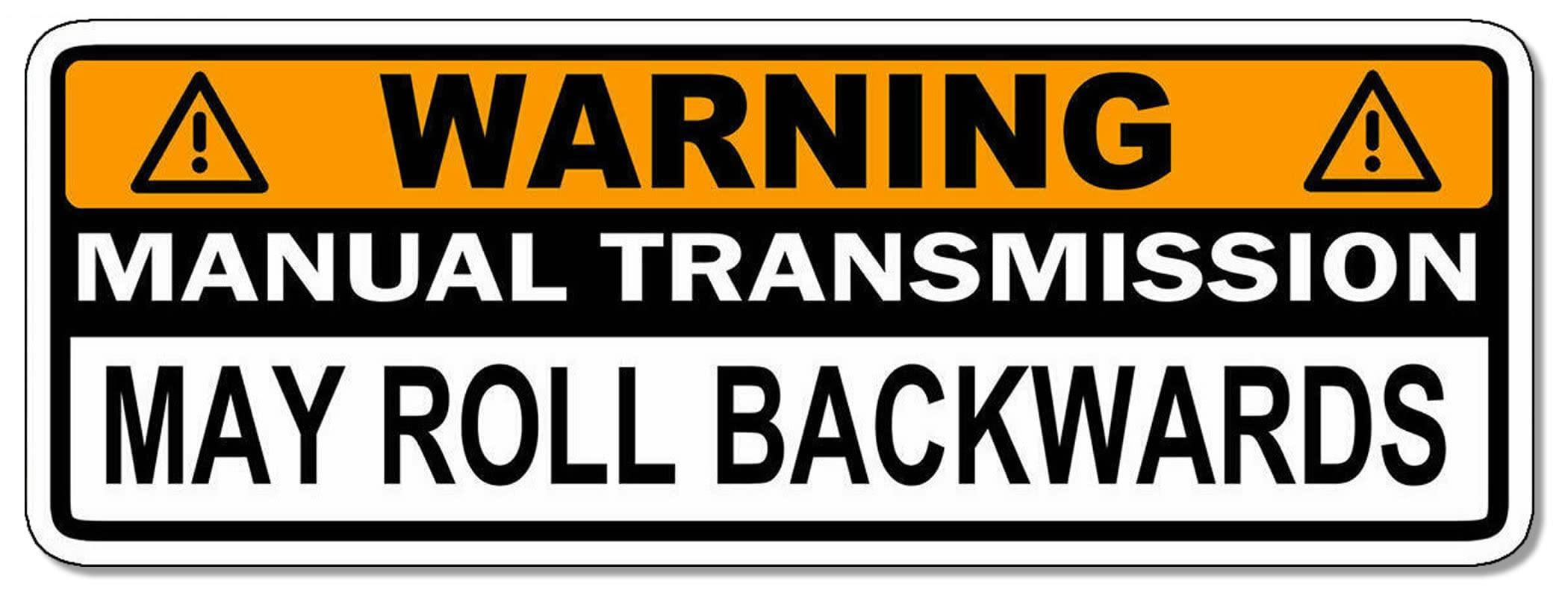 Warning Manual Transmission Bumper Sticker Decal Stick Shift Car JDM Funny 6"