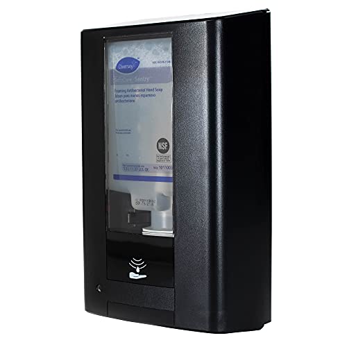 Diversey D6205550 IntelliCare Hybrid Hand Dispenser for SoftCare Liquid Foam Soaps & Sanitizers, Automatic Touchless Activation,Low Content Alerts Refillable, Black, (Pack of 6)