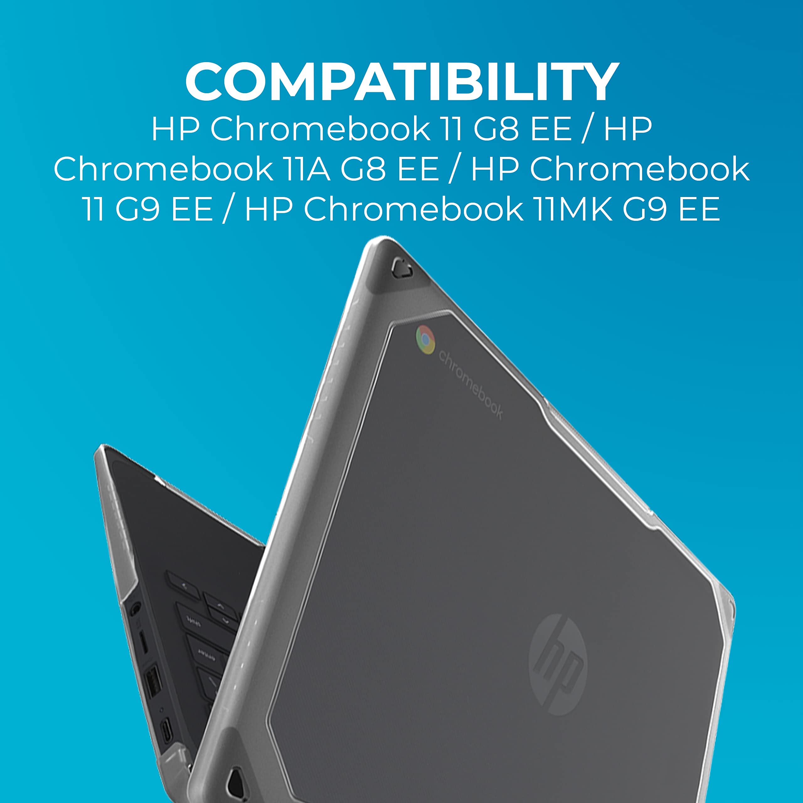 Gumdrop BumpTech Protective Laptop Case Fits HP Chromebook 11 G8/G9 EE (Clamshell). Designed for Kids, K-12 Students, Teachers, and Classrooms β Scratch and Bump Protection β Black