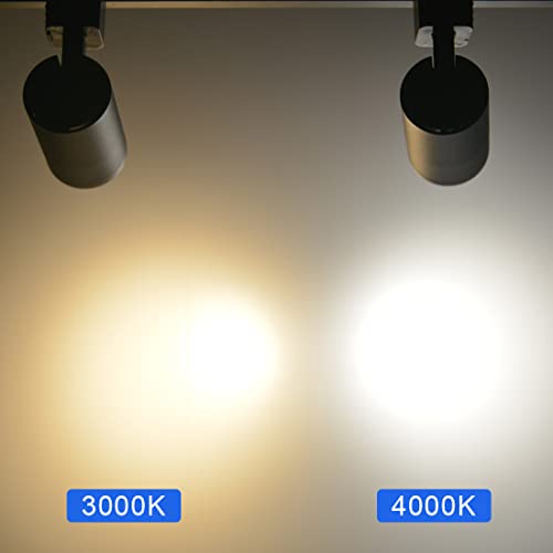Arcfox 7W LED Track Lighting Heads 3000K 2 Wire Single Circuit J Type Track Light Rail Dimmable Ceiling Spotlight Fixture CRI90 for Dining Room Bedroom Accent Lighting 6 Pack
