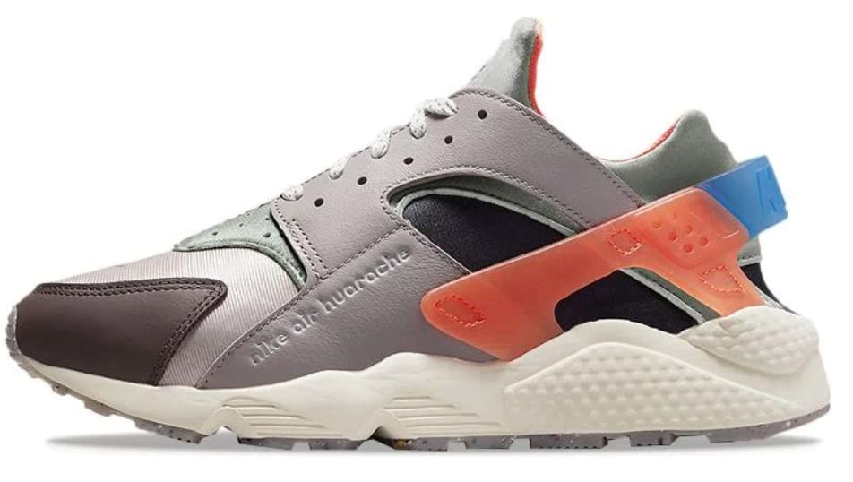 Nike Men's Air Huarache Premium Running Shoes, Enigma Stone/Dusty Sage/Black/Racer Blue, 9.5