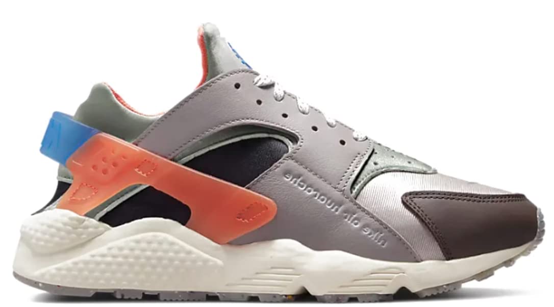 Nike Men's Air Huarache Premium Running Shoes, Enigma Stone/Dusty Sage/Black/Racer Blue, 9.5
