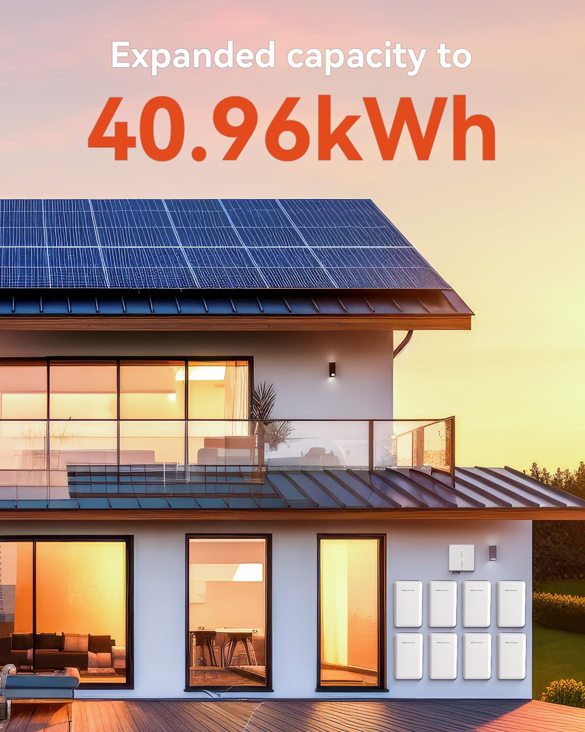 VESTWOODS 48V 100Ah LiFePO4 Battery, Canbus RS485 100A BMS 5120Wh 16-Cells Power Wall Lithium Battery, 10 Years 6000 Deep Cycles for Solar Energy Storage, Off-grid, Standby Power, IP65 for Outdoor