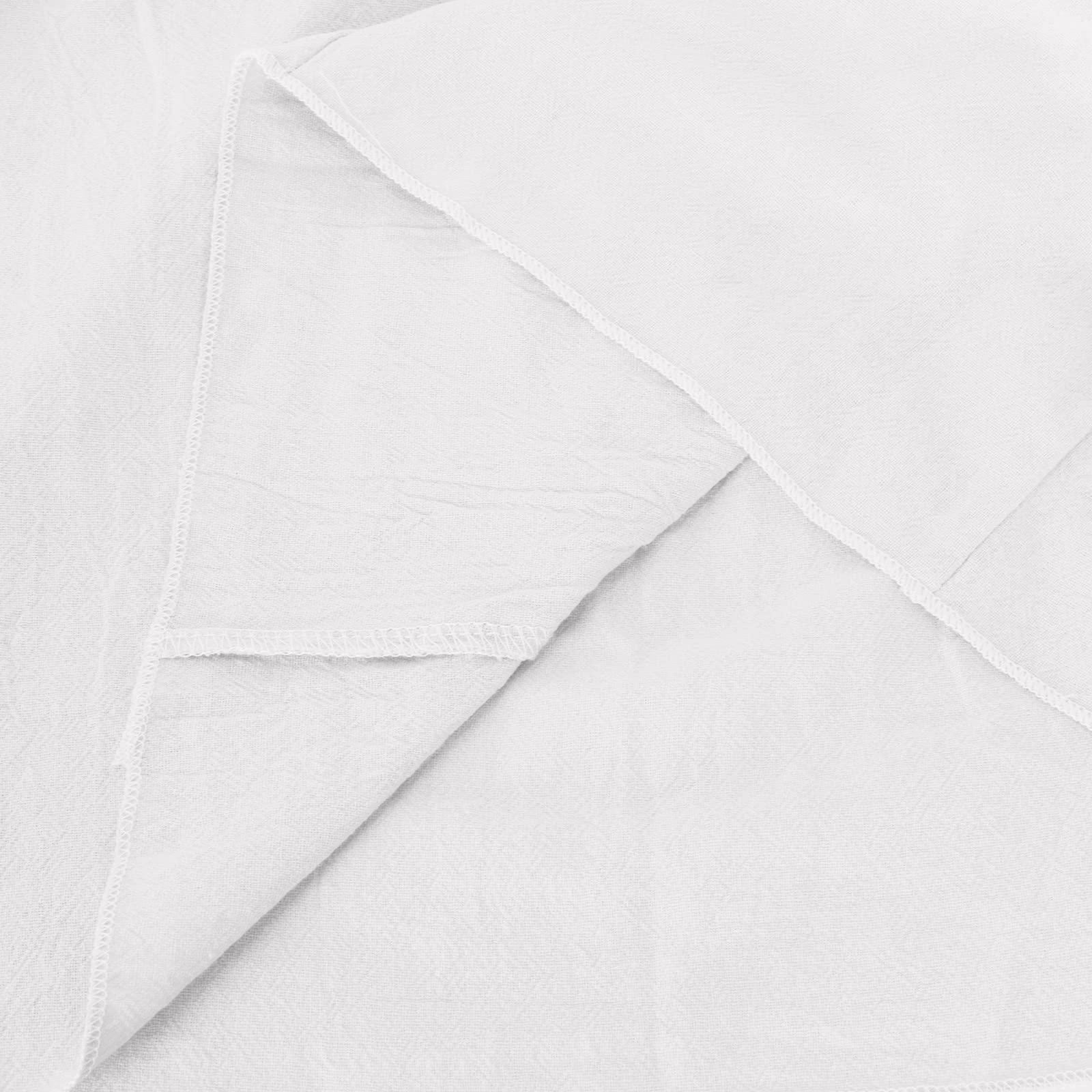 XUNRYAN Women's Linen Wide Leg Paper Bag Pants Elastic High Waisted Palazzo Pants Tiered Lounge Yoga Trousers with Pockets White