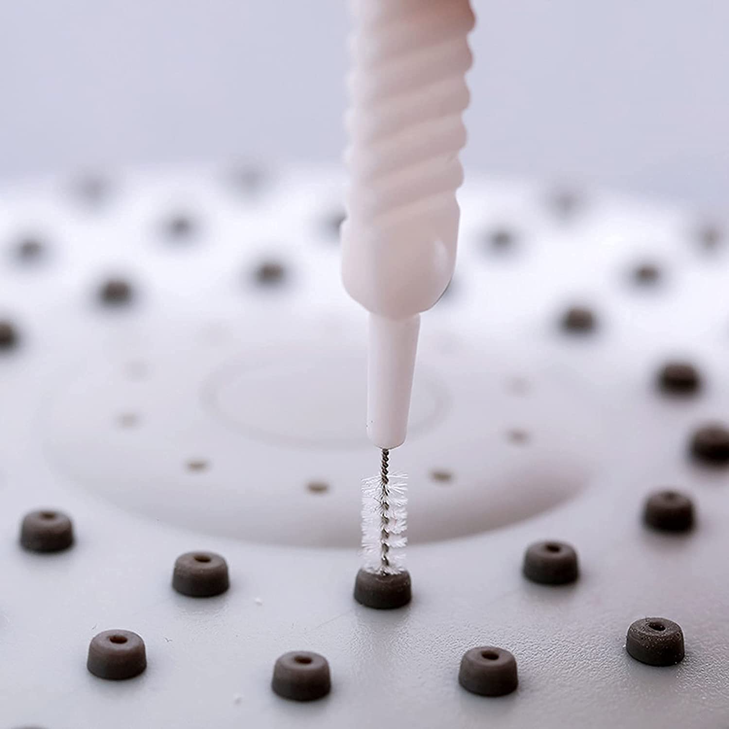 Shower Head Cleaning Brush 20pcs, Anti-Clogging Shower Nozzle Cleaning Brush Multifunctional Shower Head Cleaner Tool for Pore Hole Bathroom Home Supplies Nylon Small Cleaning Brush