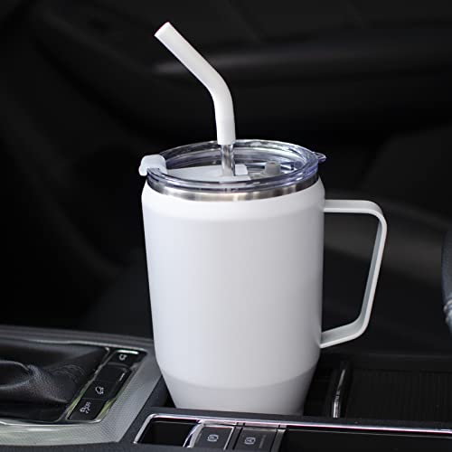 Zenbo 40 oz Tumbler with Handle - Stainless Steel Vacuum Insulated Cup with Lid and Straw, Keeps Drinks Cold up to 34 Hours - Sweat-Proof Body, Dishwasher Safe