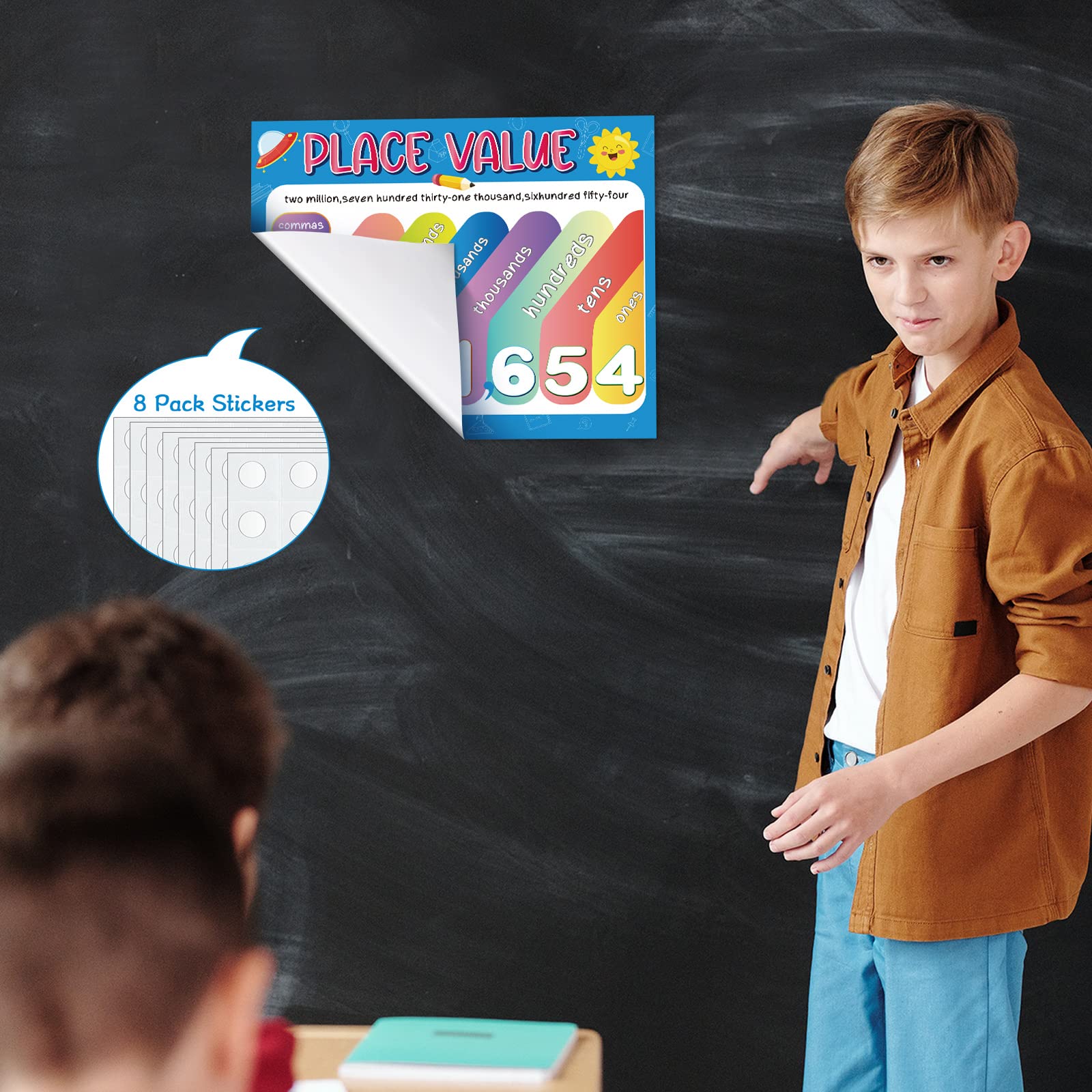 Crtiin 29 Pcs Educational Posters Set Middle School Large Math Symbol Learning Posters Educational Keywords Math Vocabulary playbill for Elementary and Middle School Classroom