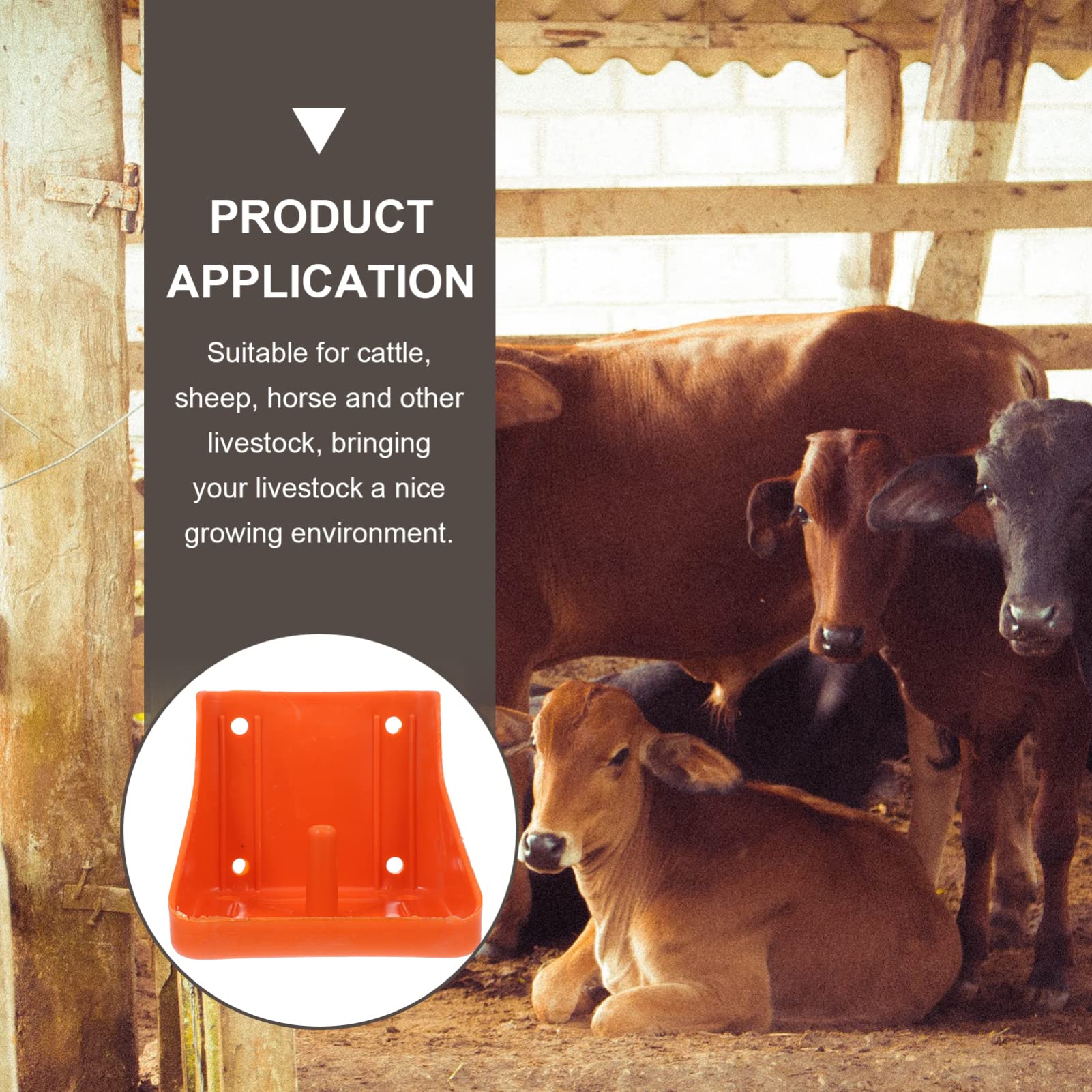 ULTECHNOVO Mineral Salt Block Holder Livestock Salt Block Feeder Farm Animal Feeding Containers Salt Lick Feeding Boxes for Horses Cattle Sheep Orange