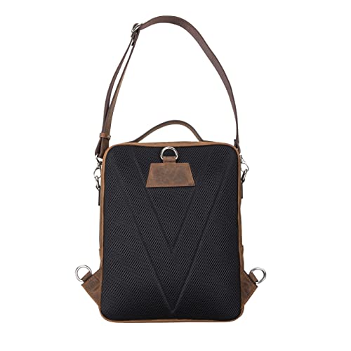 BLACKBROOK Premium Leather Backpack, Hazel Luxurious Genuine Leather Protective Travel Carrying Bag & Backpack, Laptop Bag, Case (Distressed Coffee)