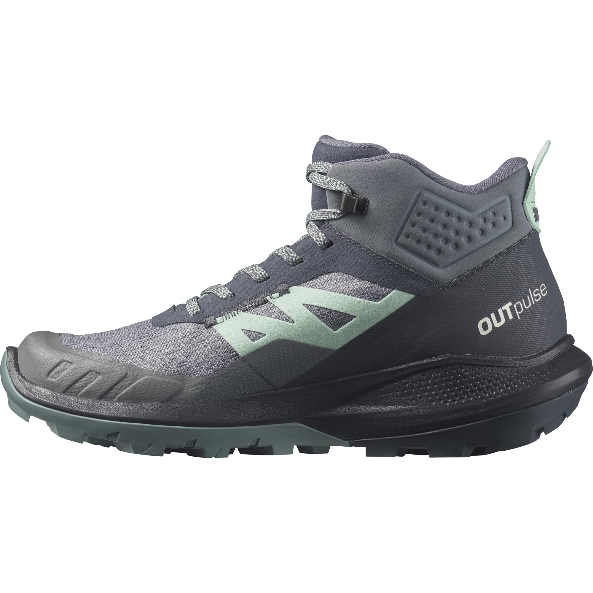 Salomon Women’s Outpulse Mid Gore-Tex, Waterproof Neutral Hiking Shoes - Ebony/Quiet Shade/Ebony - 10