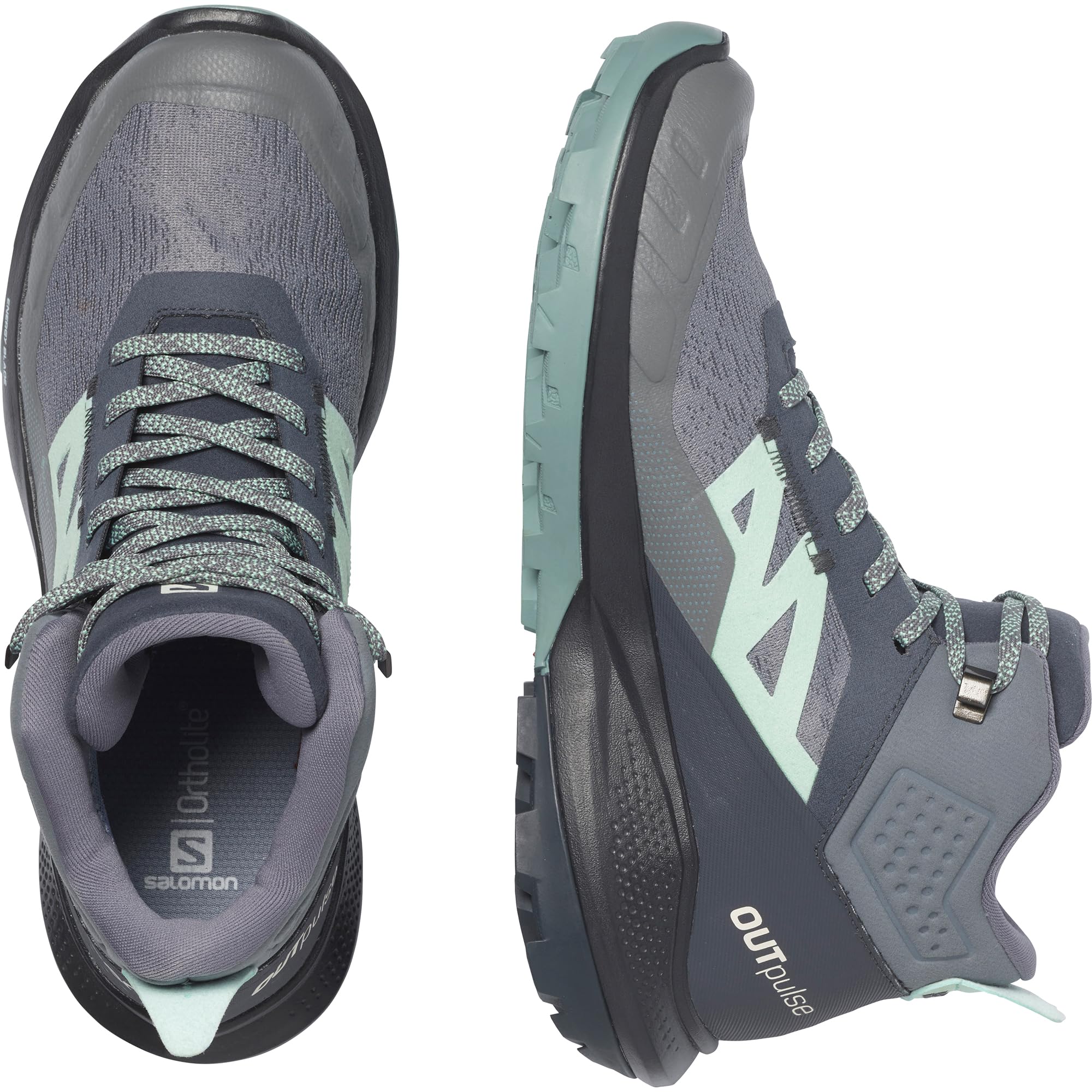 Salomon Women’s Outpulse Mid Gore-Tex, Waterproof Neutral Hiking Shoes - Ebony/Quiet Shade/Ebony - 10