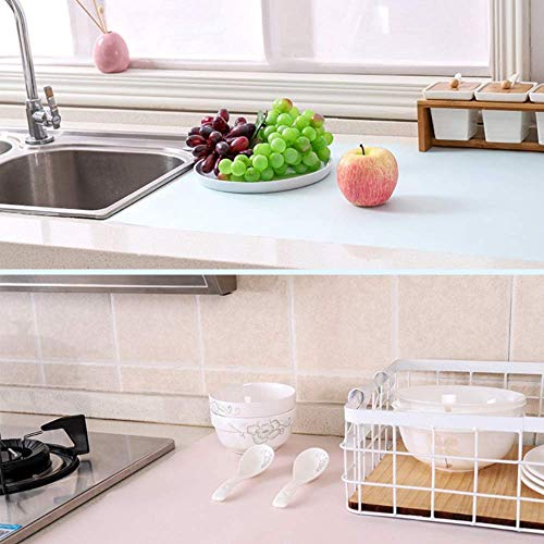 Non-Slip Transparent Waterproof, Oil-Proof Washable Refrigerator Mat/Pad/Liners for Shelves, Cabinet, Desks, Non-Adhesive, Anti-Slip Drawer Liner. Approx. 9β10β x 5.7β or (300cm x 45cm)