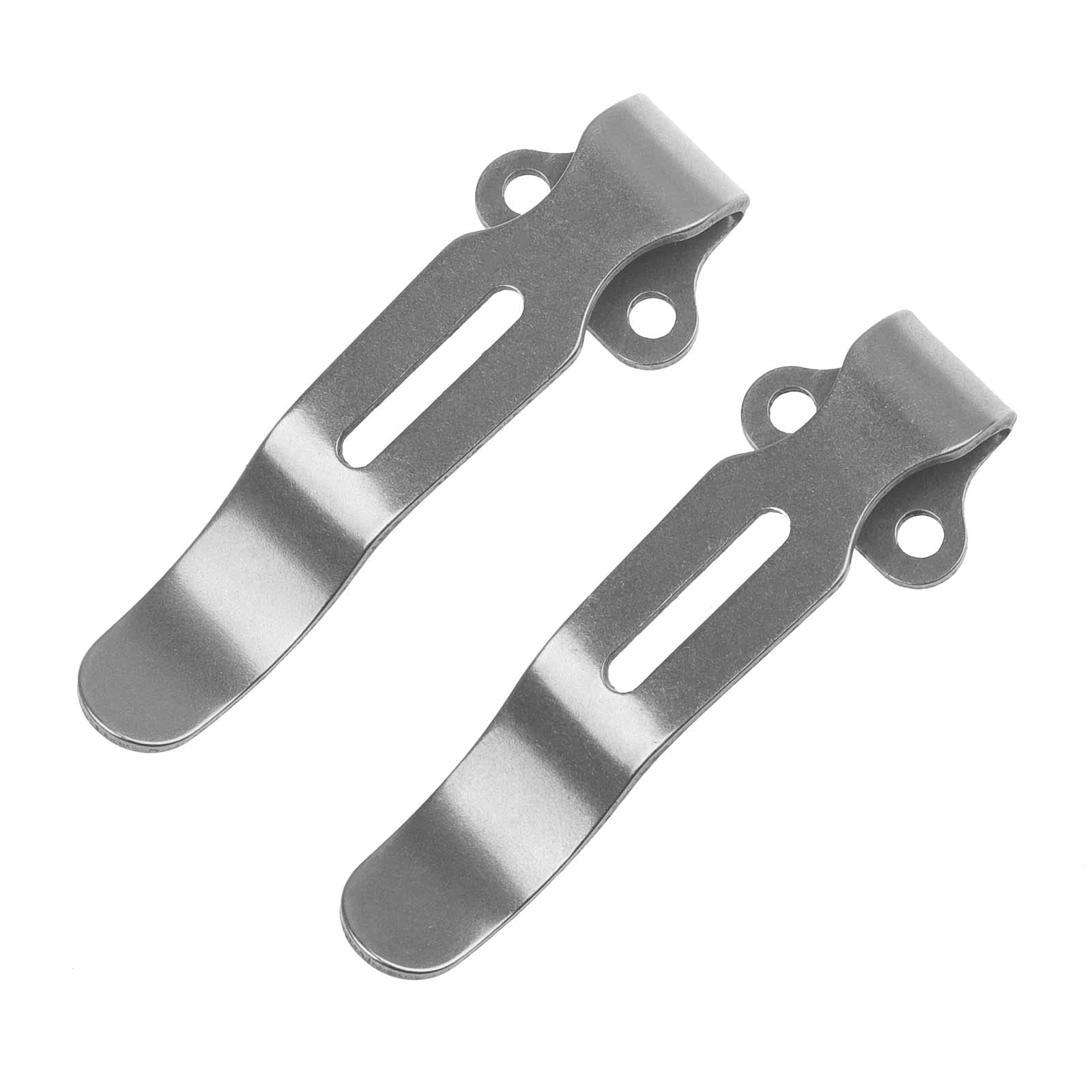 6 Pieces Deep Carry Pocket Clips, Black and Stone Wash Titanium Pocket Clips with Screws for Benchmade 535 (Black and Stone Wash)