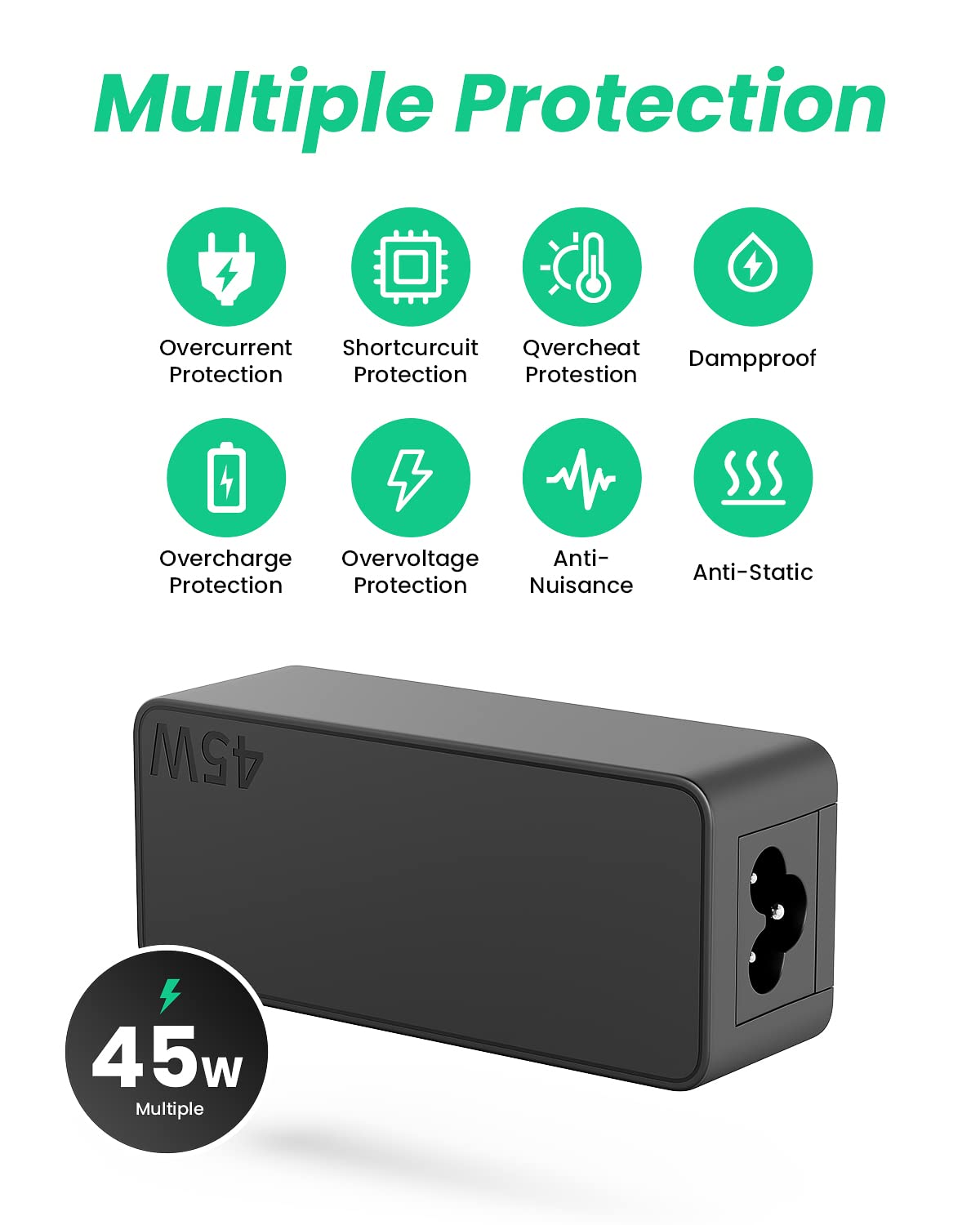 Switch Charger for Nintendo Switch Charger Cable Power Adapter 15V 3A Fast Charging Compatible with Switch/Switch Lite/Switch OLED Power Supply Cord