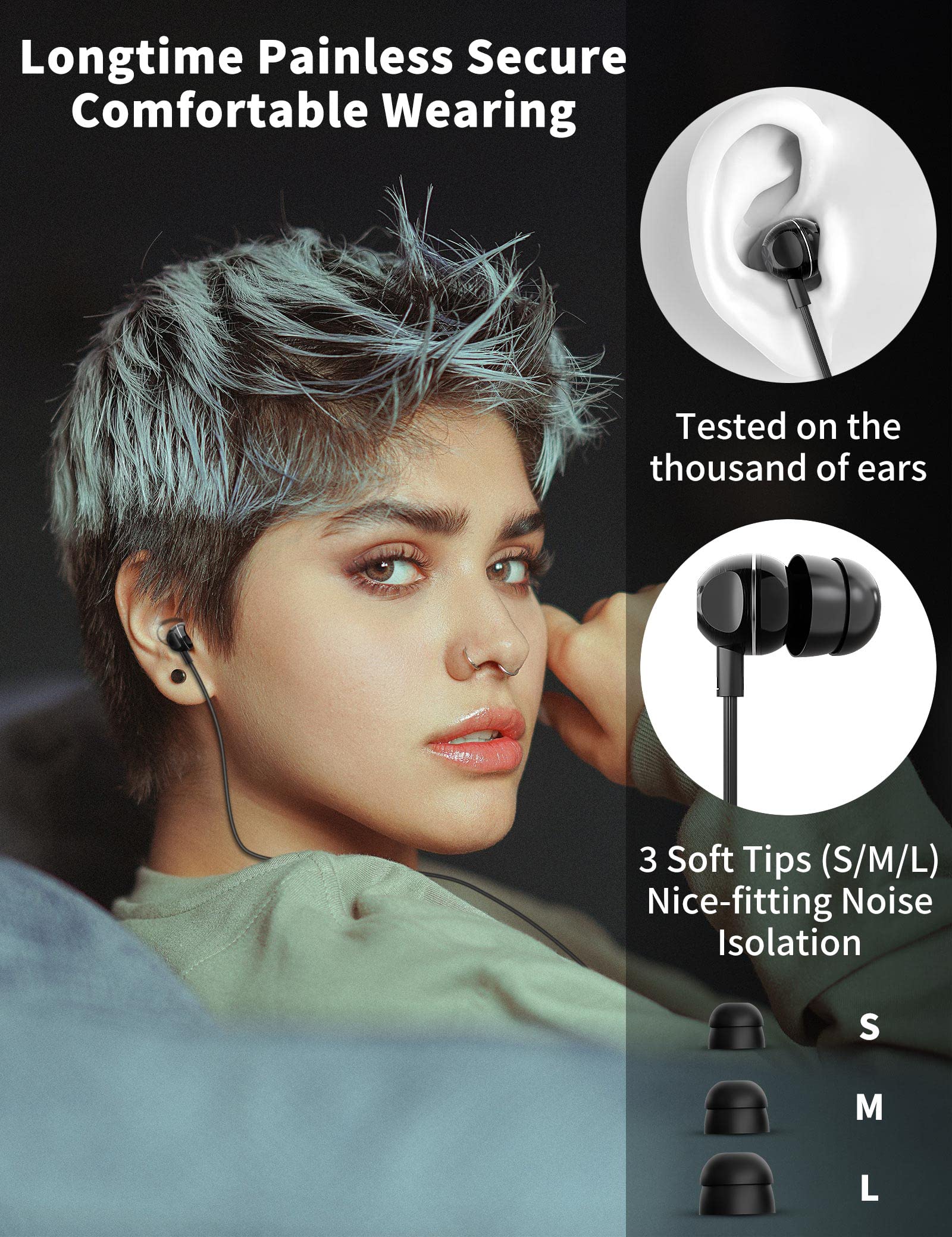 TITACUTE USB C Headphone for Samsung S22 S21 S20 FE